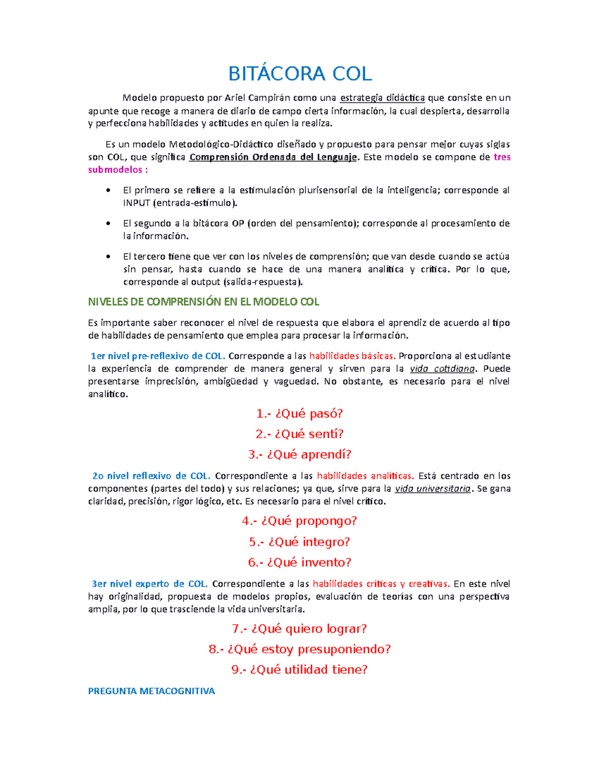 Bitácora COL 1: Estrategia Didáctica para la Comprensión del Lenguaje ...