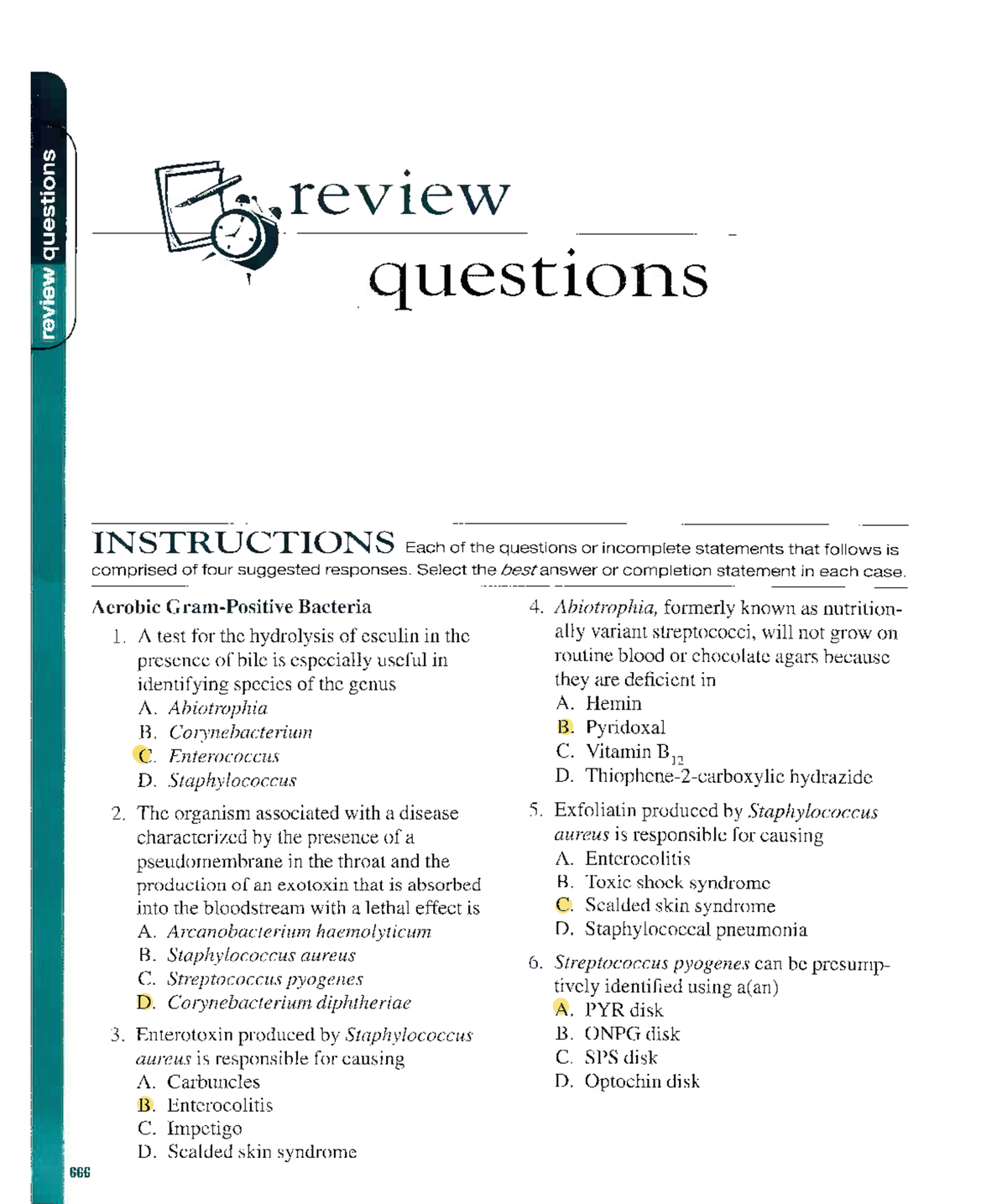 Bacte Review Questions (20260303) - Aerobic Bacteria Insights - Studocu