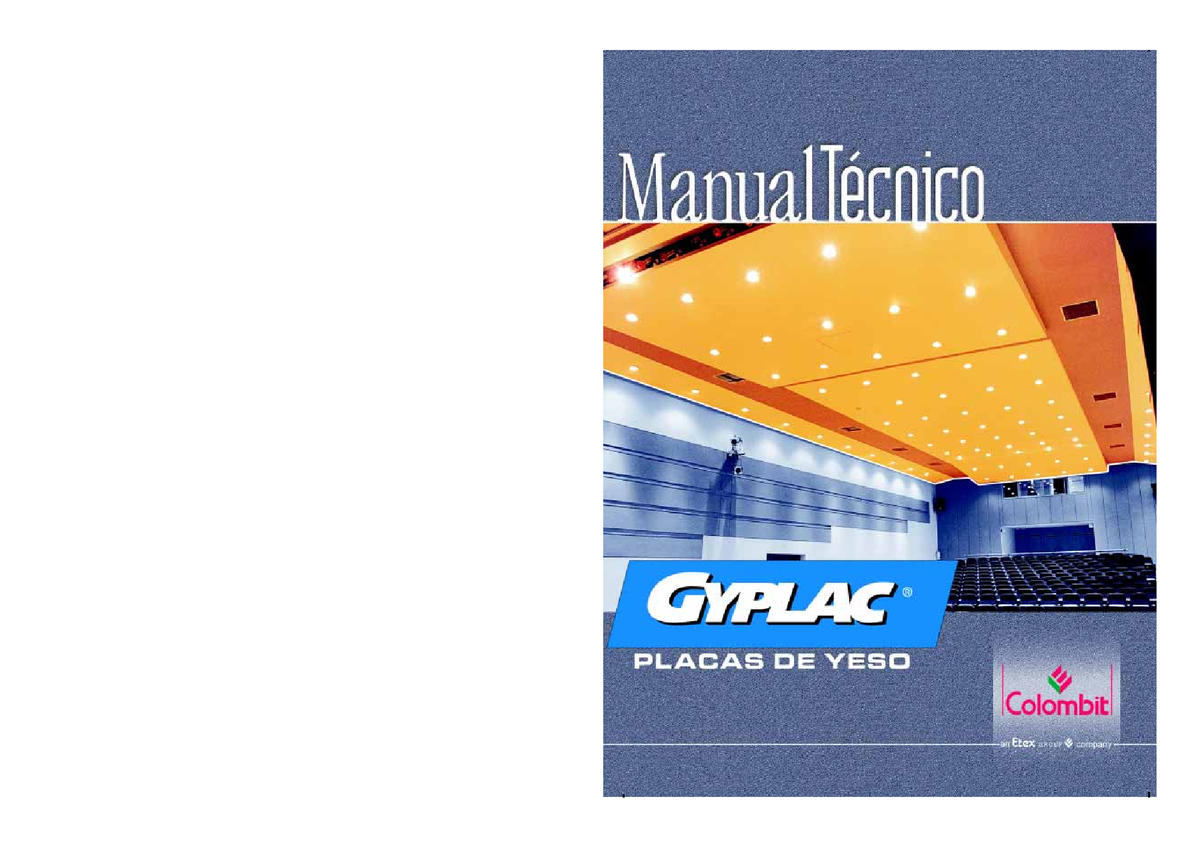 Gyplac GY-001: Especificaciones Técnicas de Muros y Cielos en Drywall ...