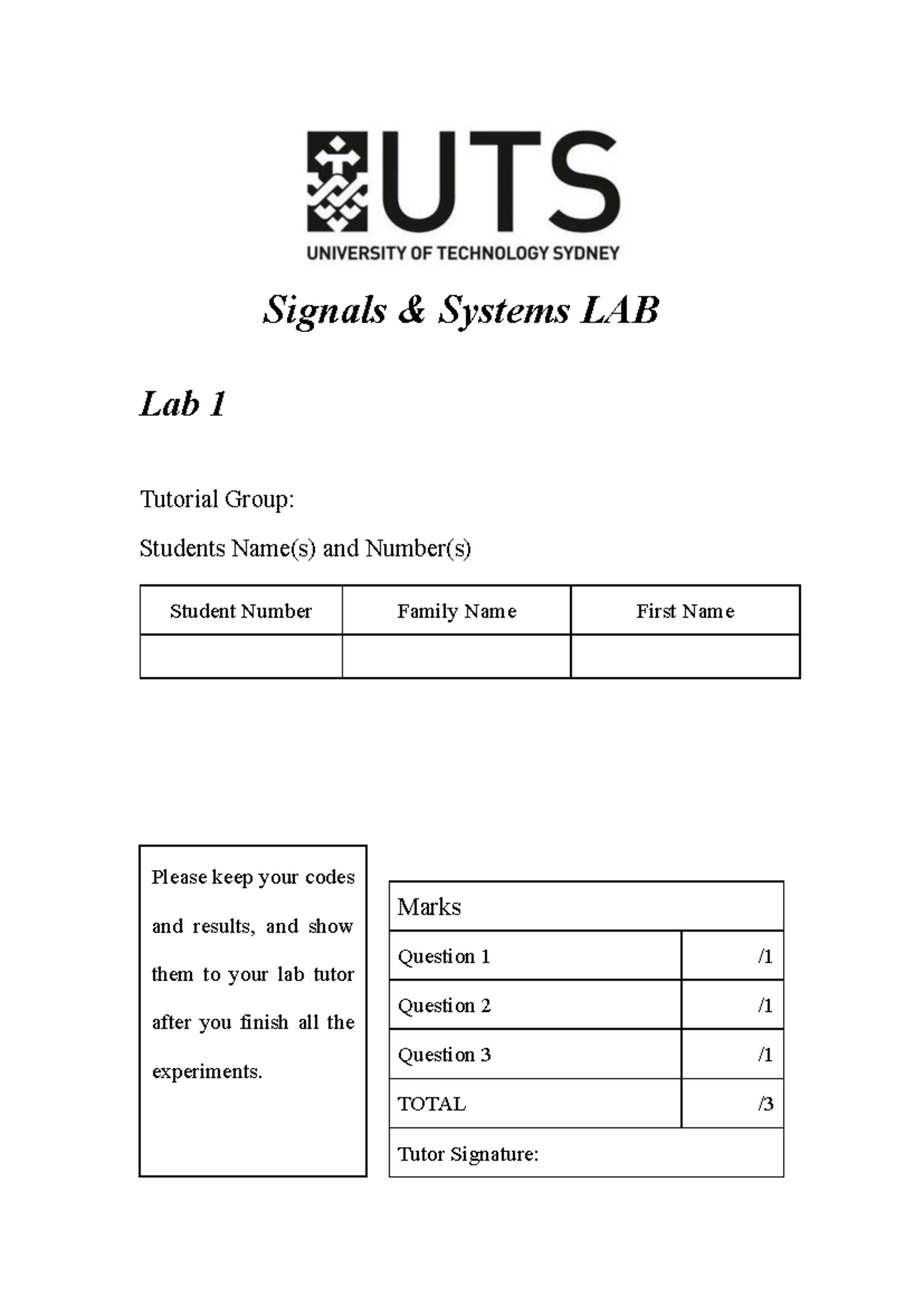 Signals Systems LAB 1: Tutorial on Signal Plotting and Analysis - Studocu