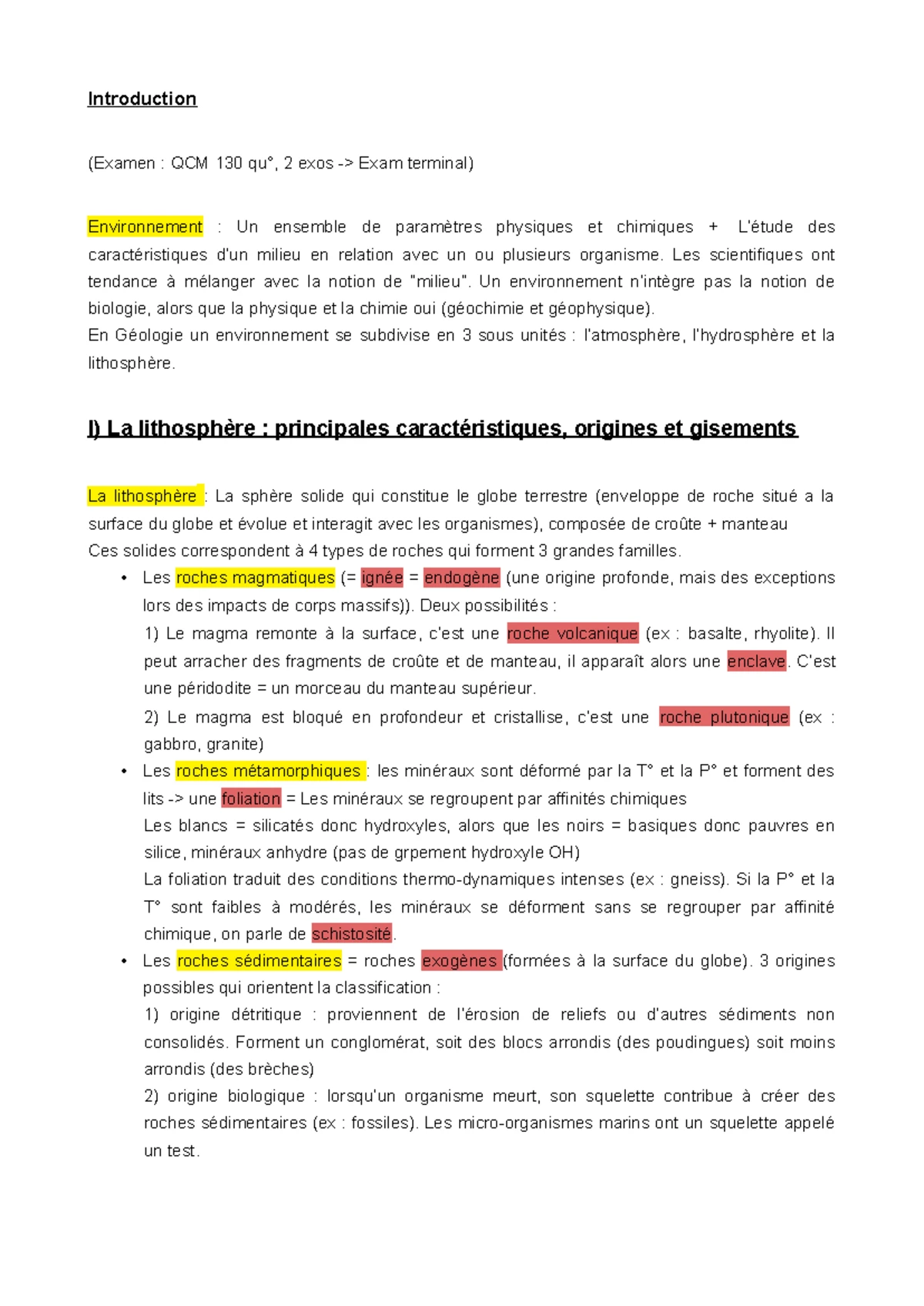 Géologie 1 - cours 1 L1 science de la vie et de la terre - GEOLOGIE 27 ...