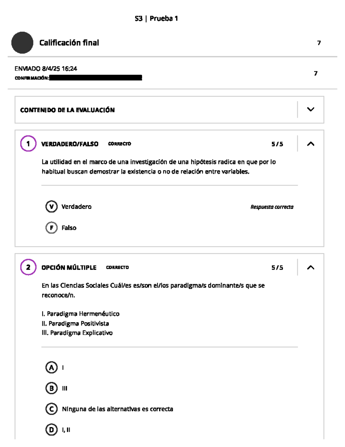 Metodología DE LA Investigación Cuantitativa Prueba 1 Iplacex 1 - S3 I Prueba 1 Calificación ...