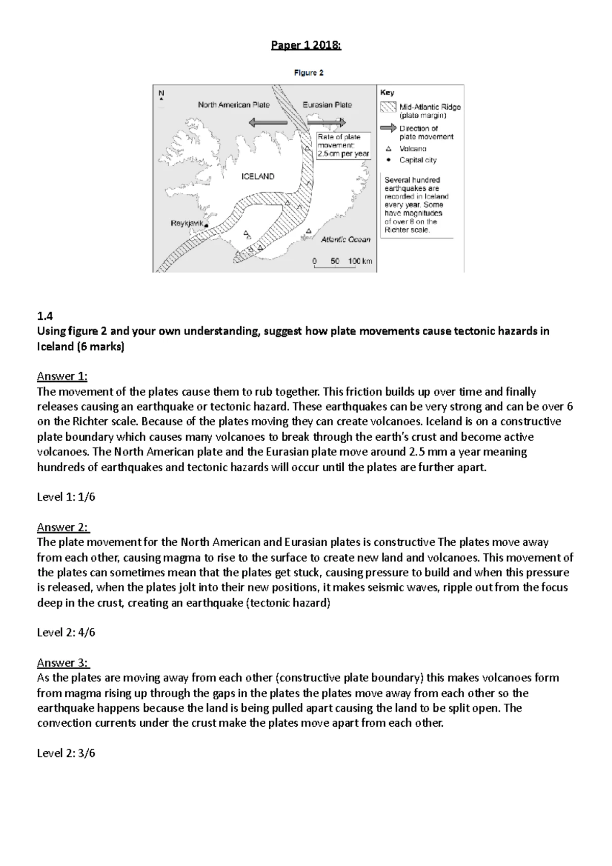 AQA GCSE Geography Fieldwork 1 - Practice Questions Guide - Studocu
