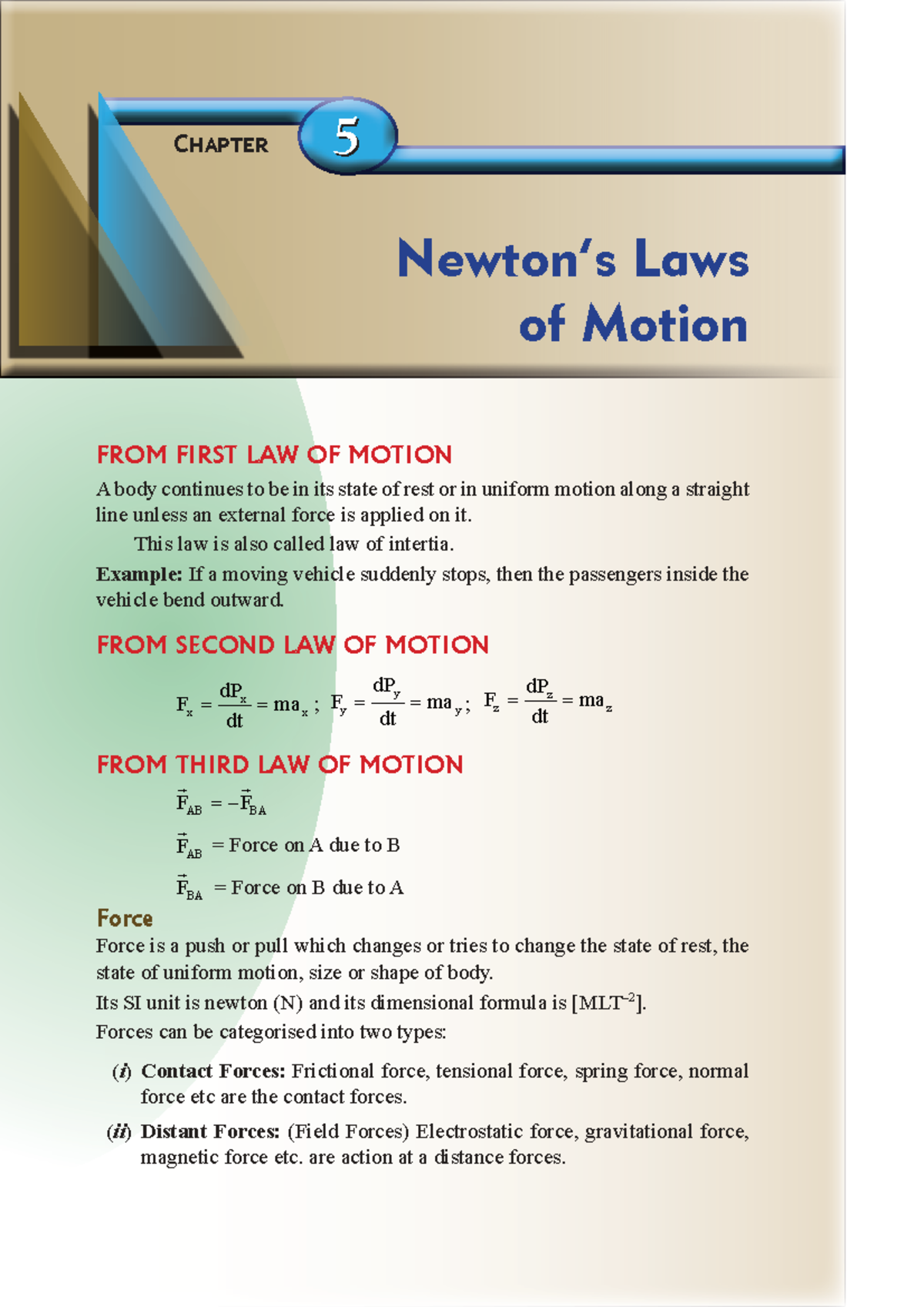 NLM Chapter 5: Laws of Motion and Friction Handbook - Studocu