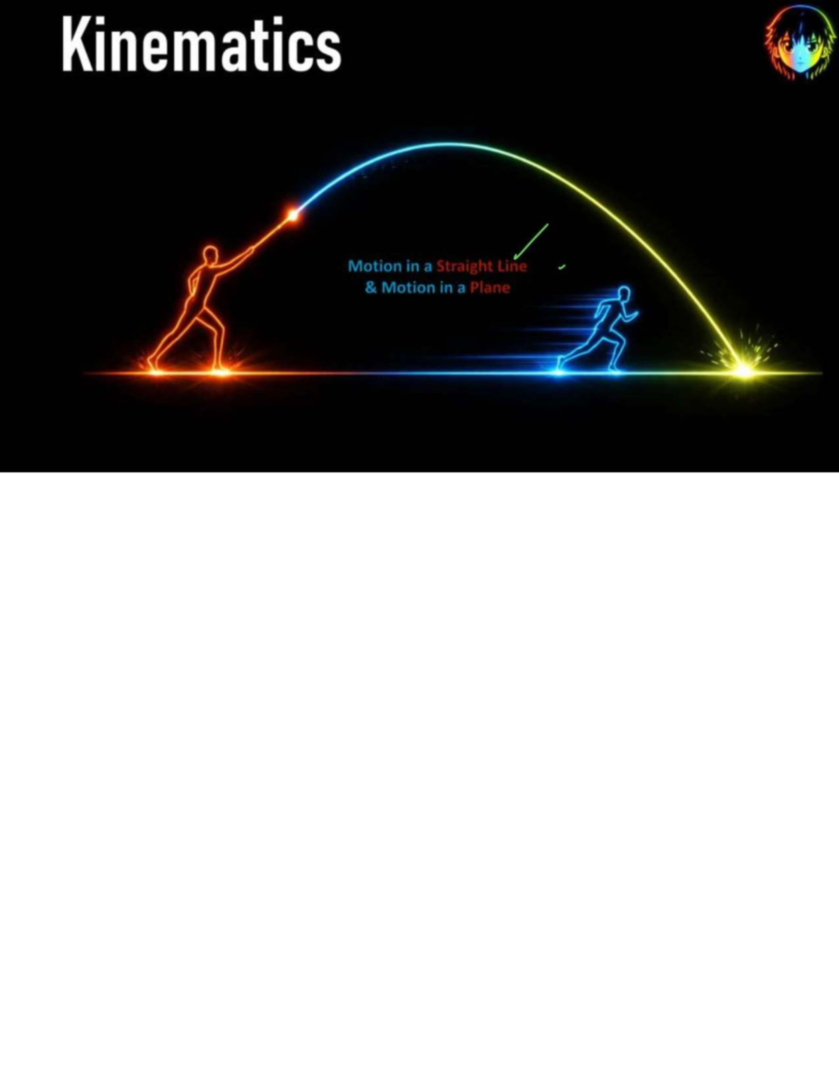 Mechanics Crisp Notes - Kinematics Motion in a Straight Line & Plane ...