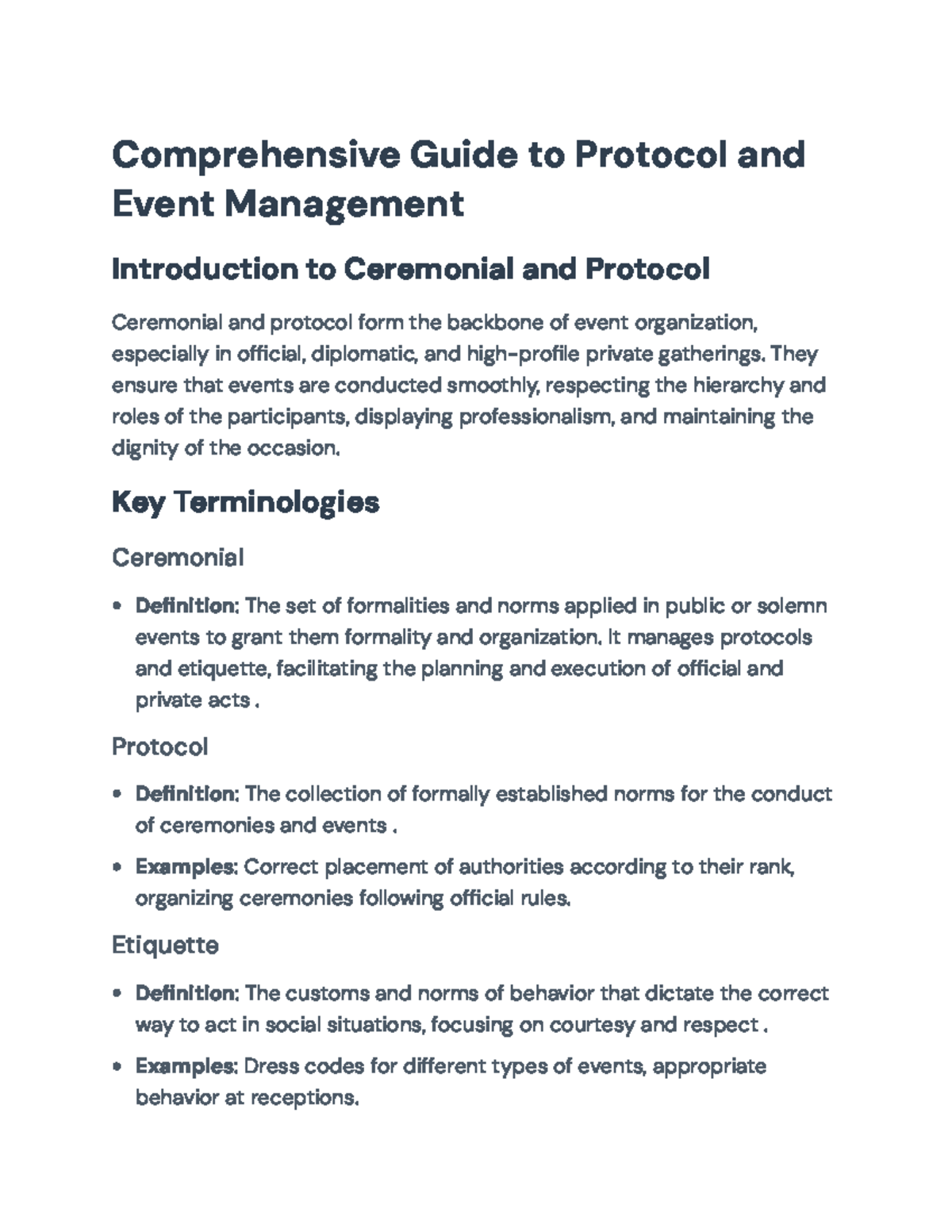 Comprehensive Guide to Ceremonial and Protocol in Event Management ...