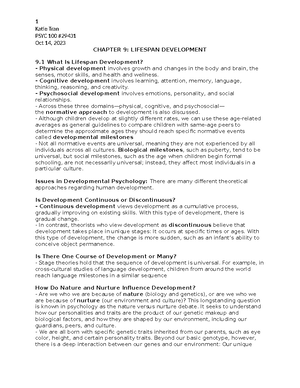 Module 16 quiz - Psychology Life Span - Question 1 1 / 1 pts Kubler ...