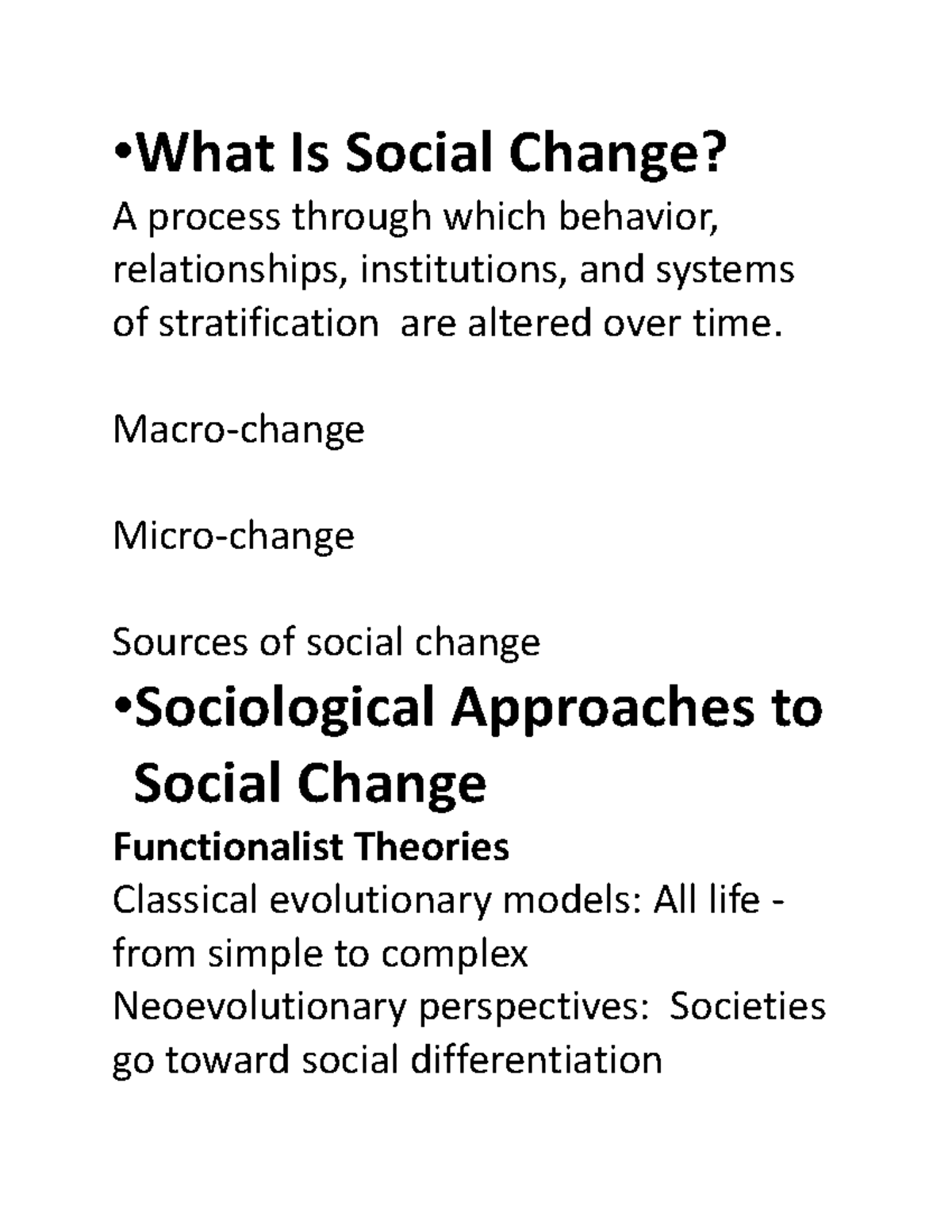 SOC 101: Understanding Social Change - Concepts and Theories - Studocu