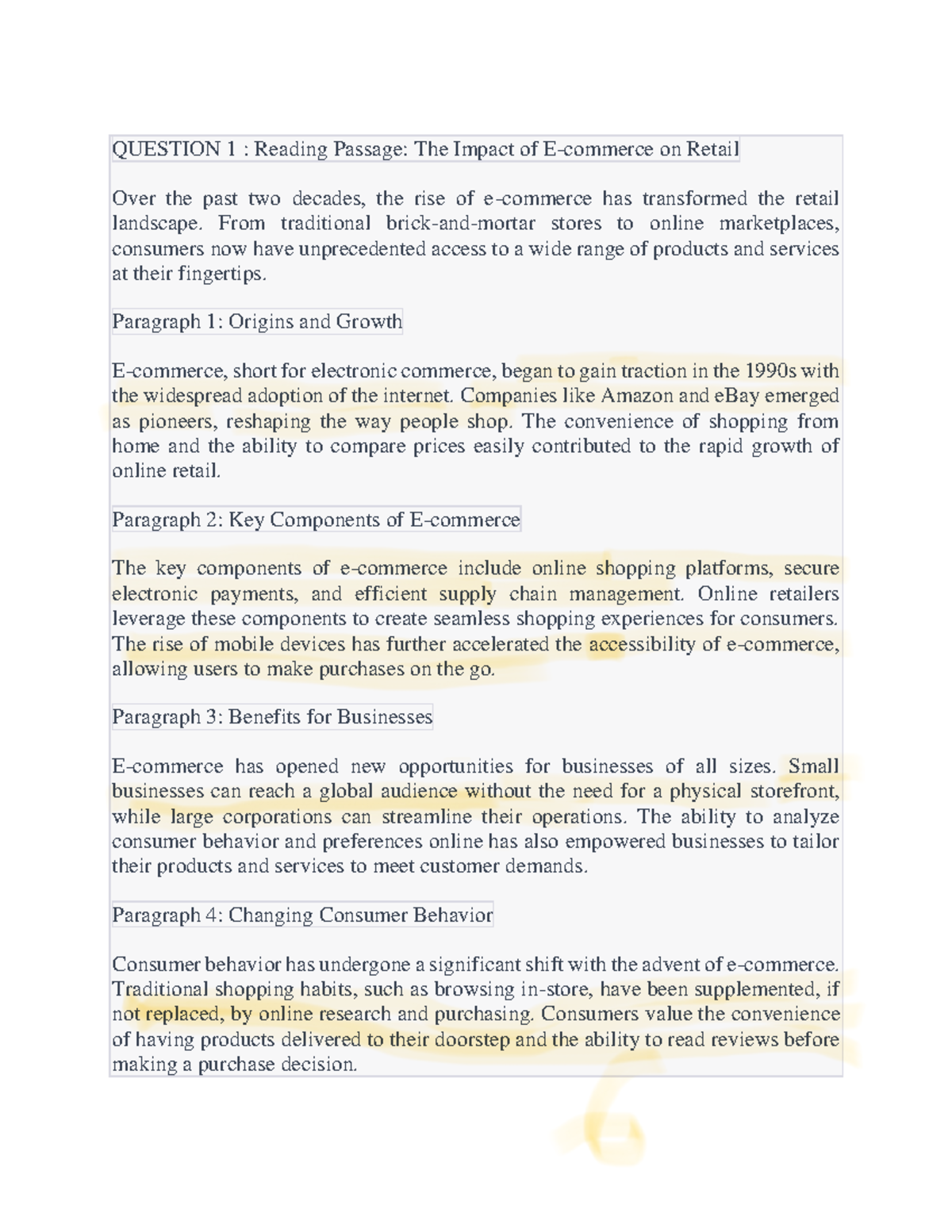 Đề 2 - Terminology - thm - QUESTION 1 : Reading Passage: The Impact of ...