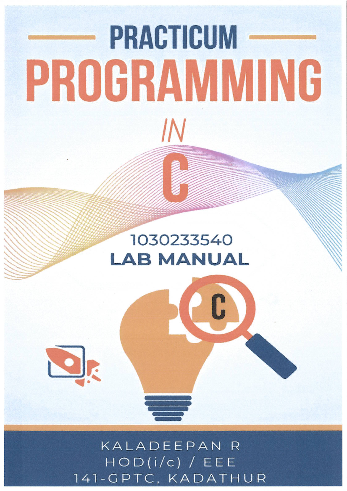 C Lab Manual EEE 1030233540 - Programming Practicum Exercises - Studocu