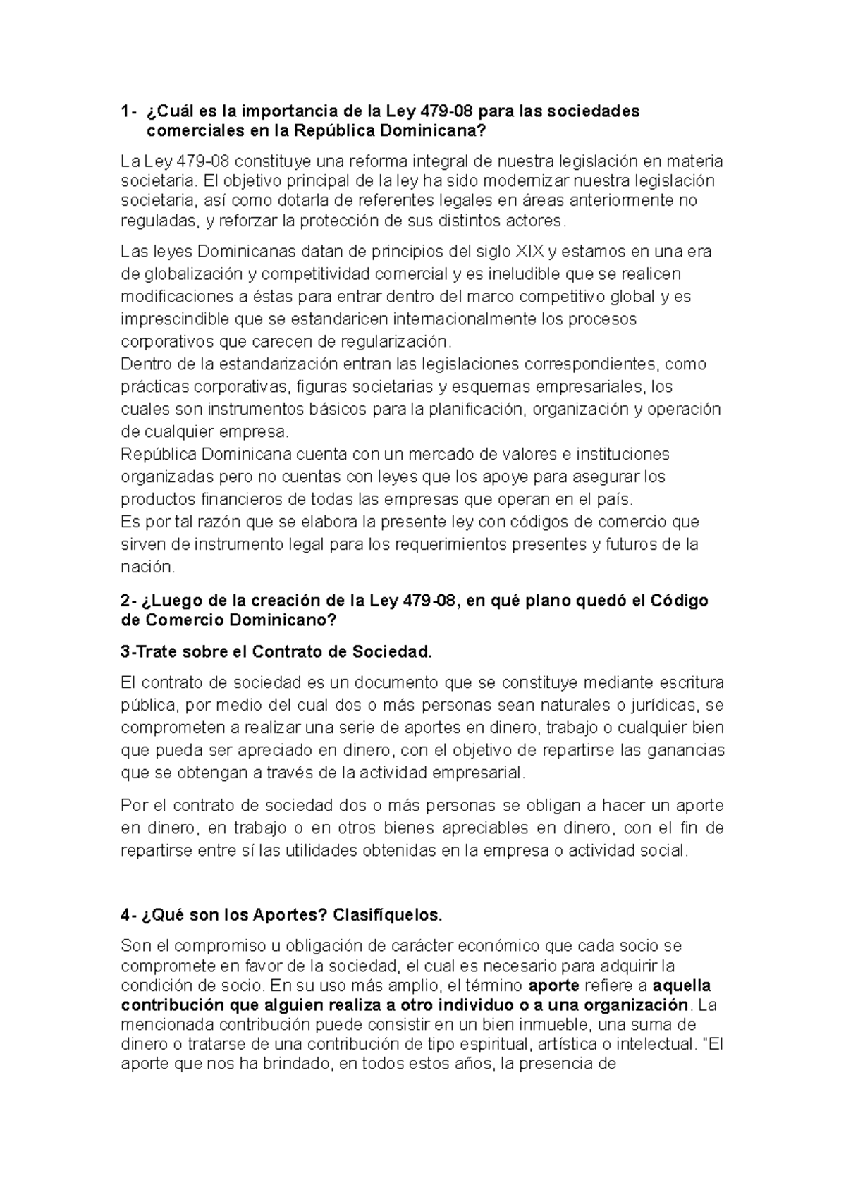 Importancia de la Ley 479-08 en Sociedades Comerciales RD - Studocu