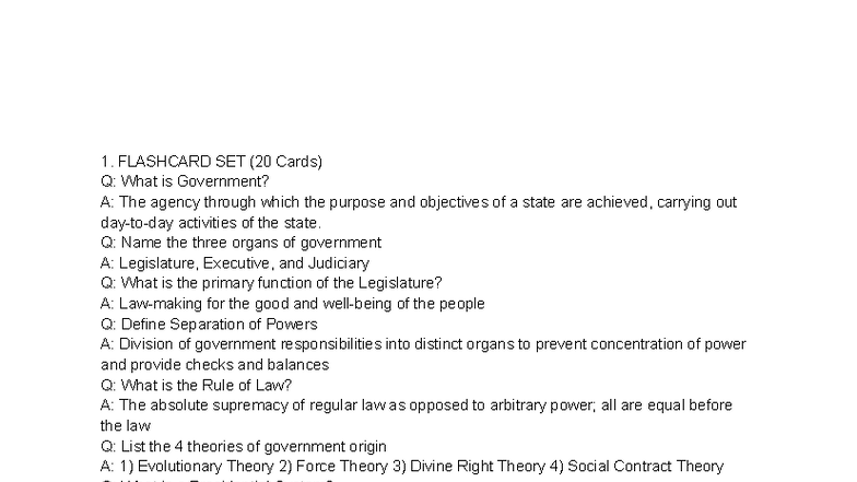 POL124 Flashcards: Key Concepts in Government and Politics - Studocu