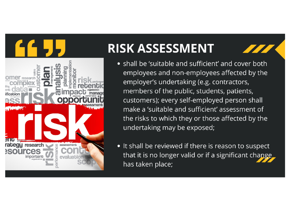 COSH Module 4 - Risk Assessment in Construction Safety Management - Studocu