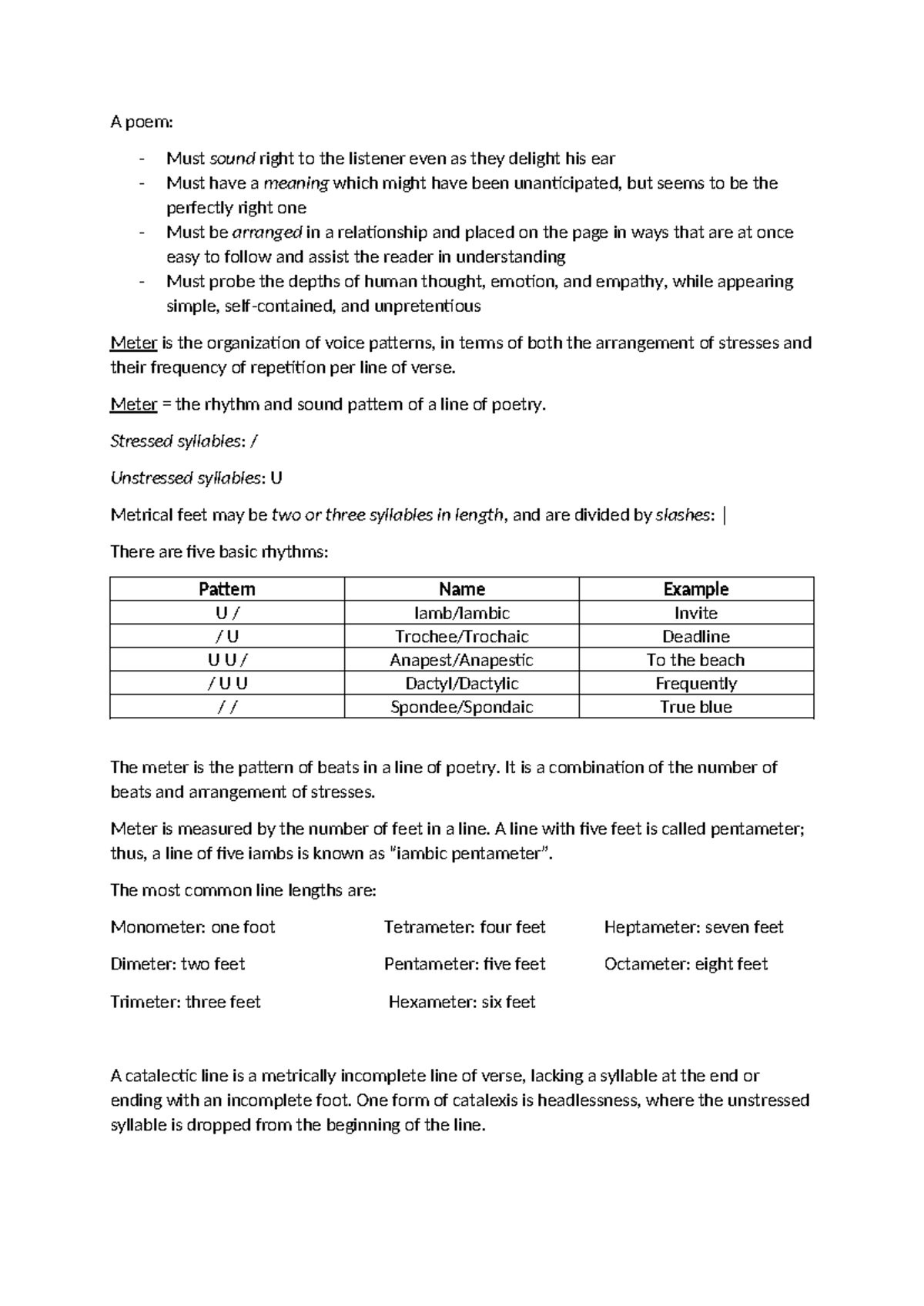 Poetic Devices Analysis: Understanding Meter, Stanzas, and Themes ...