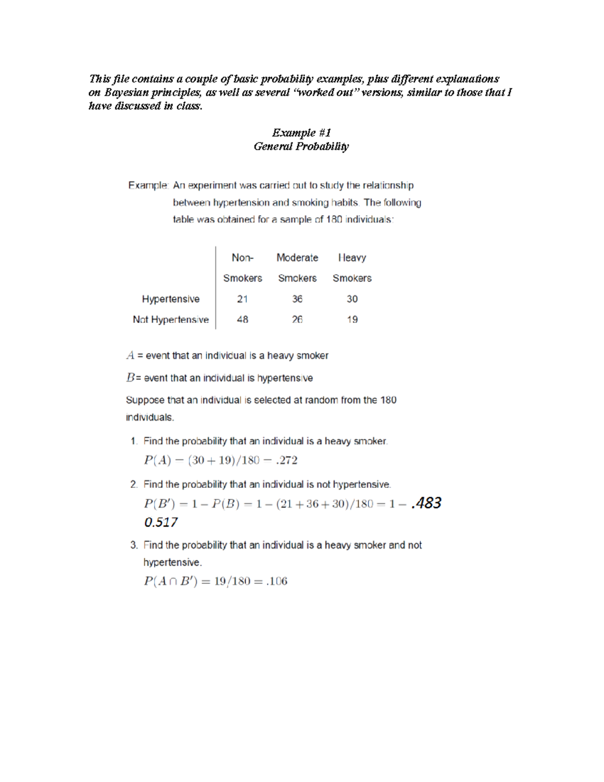 General Probability & Bayes' Rule: Basic Examples & Applications - Studocu