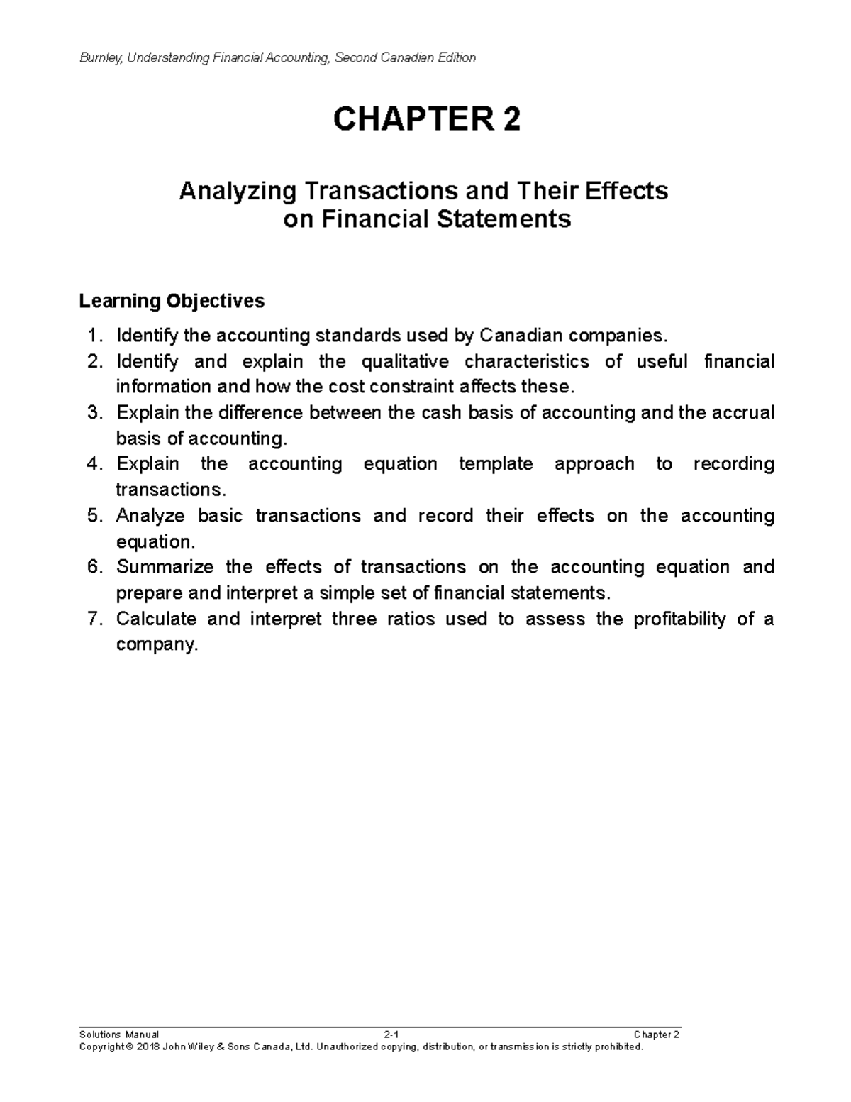 Ch02 - Analyzing Transactions Effects on Financial Statements - Studocu