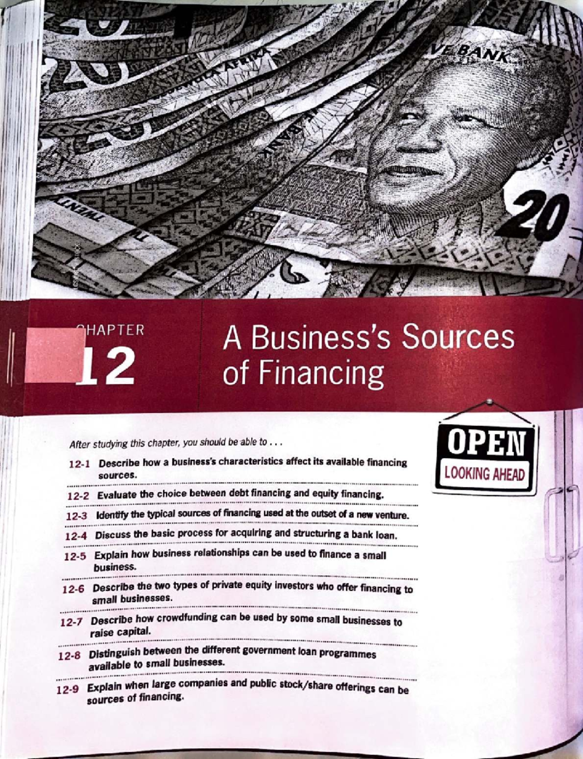 Assessment 2: Entrepreneurship Notes on Financing Sources and ...