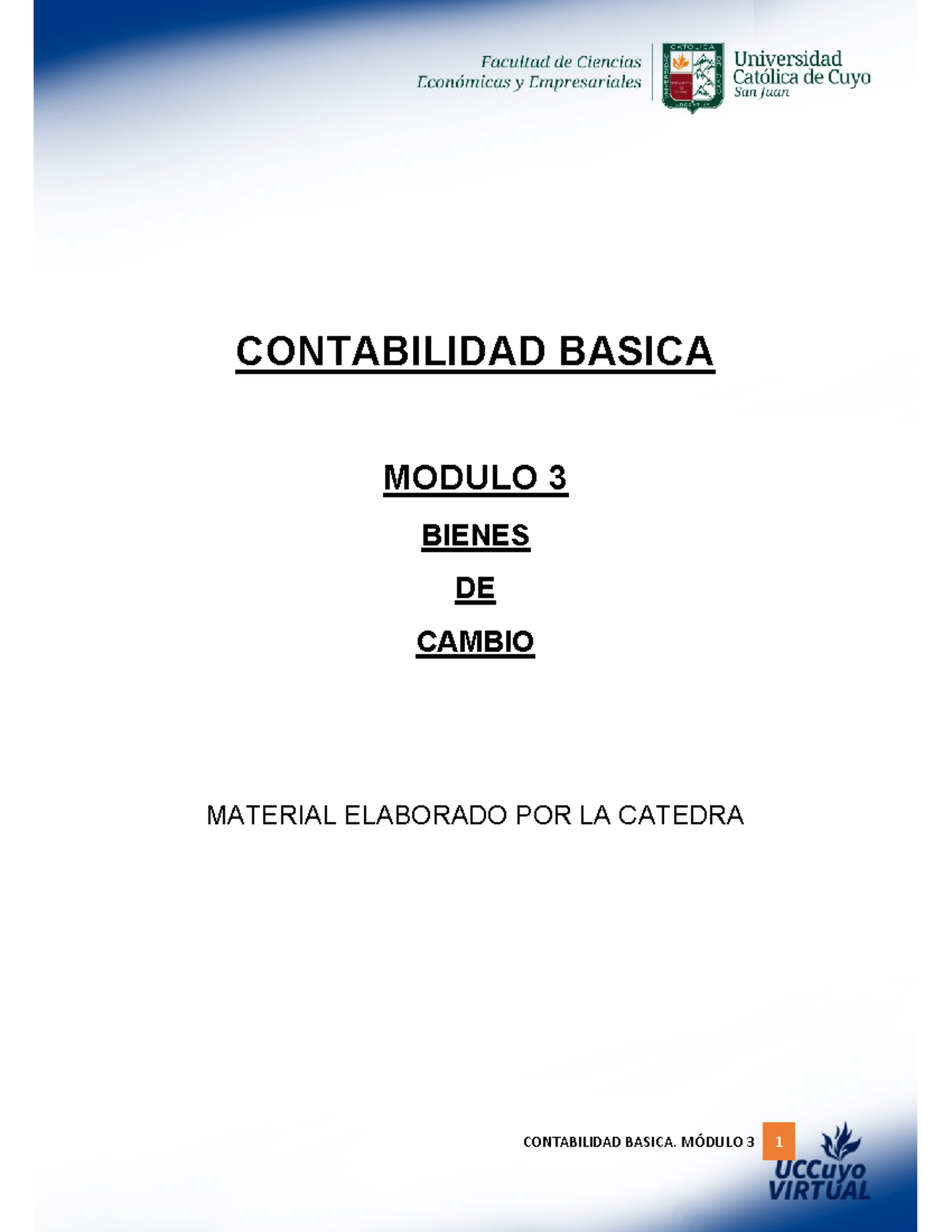 Modulo 3 - Bienes DE Cambio. Teoria - CONTABILIDAD BASICA MODULO 3 BIENES DE CAMBIO MATERIAL ...