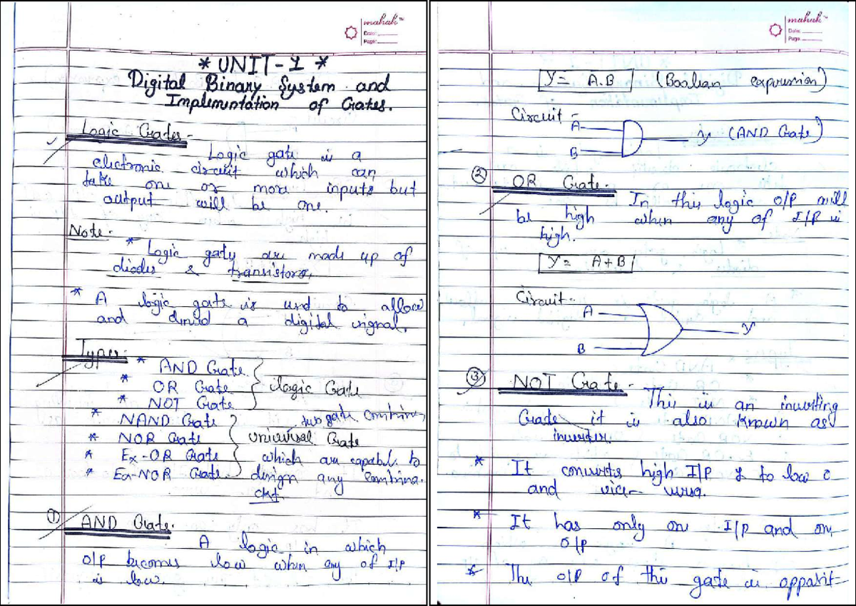 Digital Electronics (4th Sem) - Logic Gates and Binary Systems - Studocu