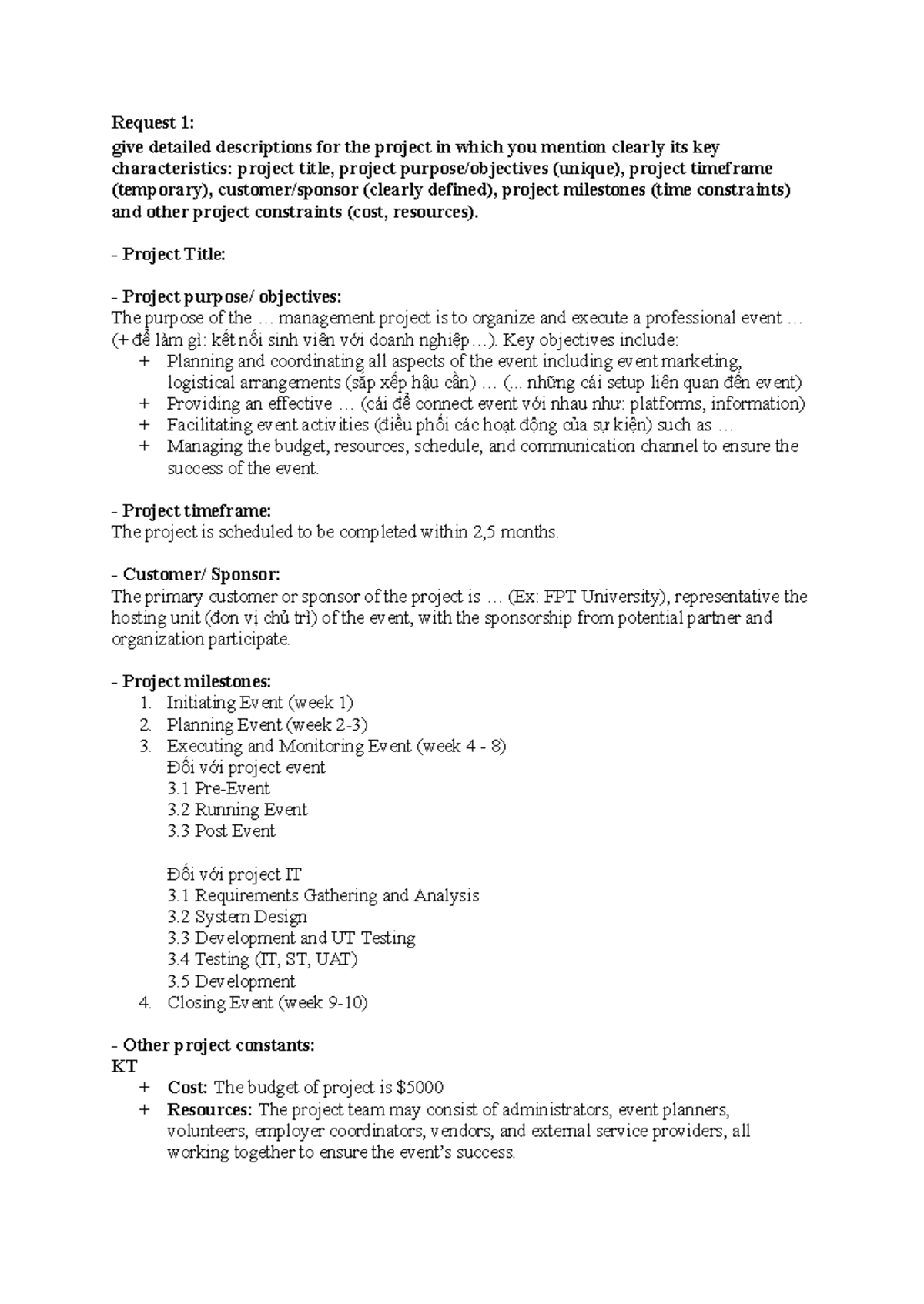 Project Management Guide: Event Planning & Execution (PMG 101) - Studocu
