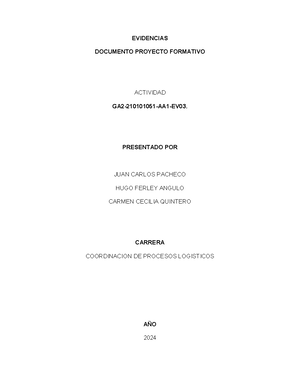 Evidencia GA2-210101071-AA1-EV02 - Informe de aplicación al proyecto sobre el proceso de - Studocu