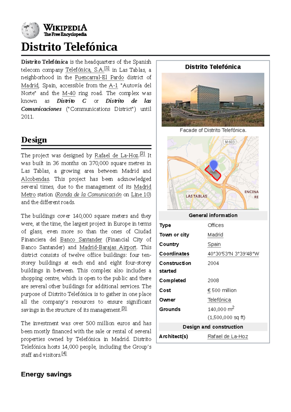 Distrito Telefónica: Overview of Design and Construction (2004-2008 ...
