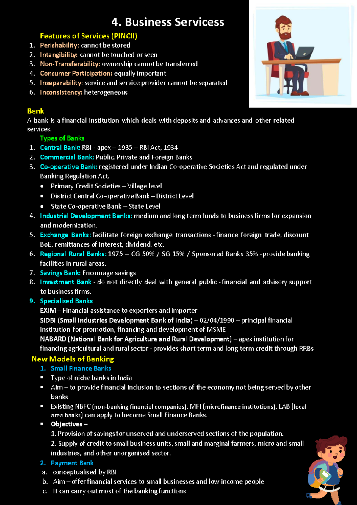 OCM 4: Business Services and Banking Features Overview - Studocu