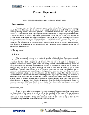 Lab 1 Simple Harmonic Motion of a Spring - Error Analysis for Simple ...