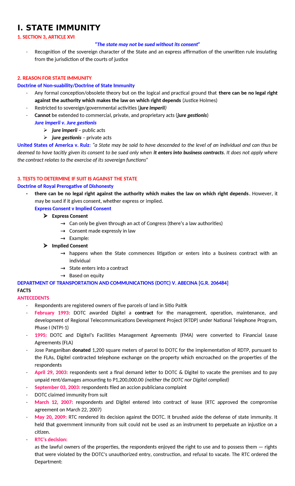 Module 3 - State Immunity: Principles, Policies & Government Actions ...