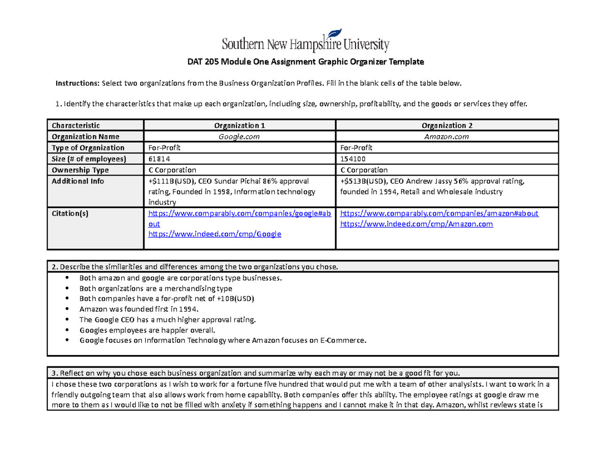 DAT 205 Module One Assignment-Clayton White - DAT 205 Module One ...