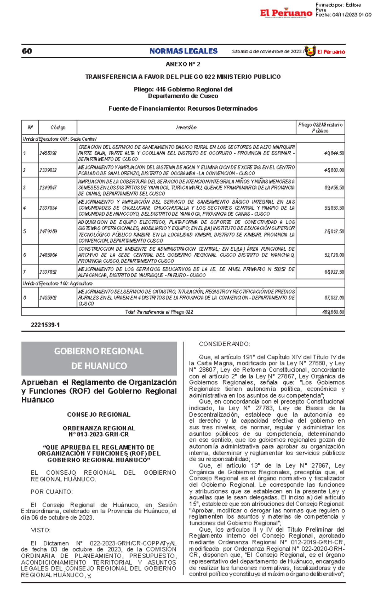 ROF Vigente 2023: Requerimientos y Normativas del Gobierno Regional ...