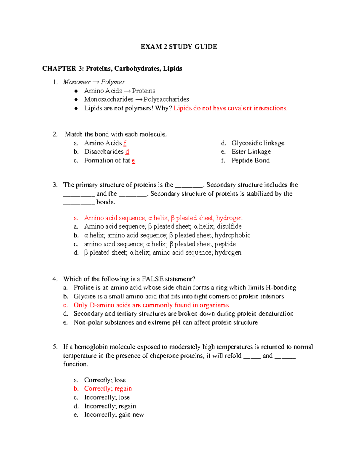 AP Bio Exam 2 Study Guide: Key Concepts and Answers - Studocu