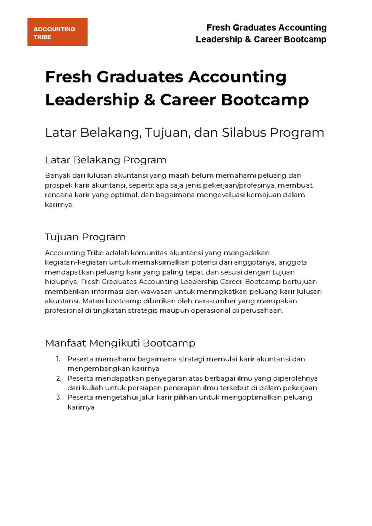 Leadership & Career Bootcamp for Fresh Graduates Accounting - Studocu