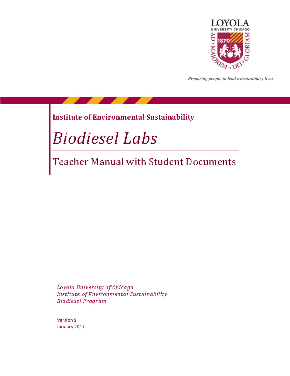 Biodiesel Labs: Teacher Manual and Student Activities (Version 5) - Studocu