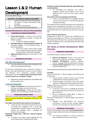 Chapter 3 - Dev psy notes - Human Development: Chapter 3 Chapter 3 ...