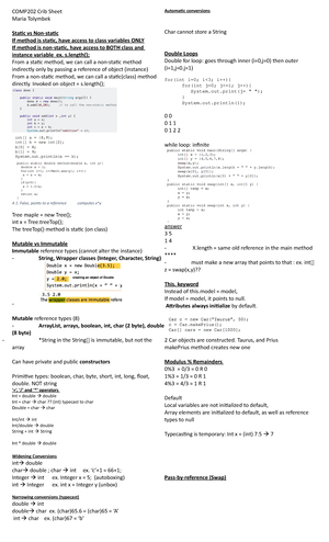 Final Cheat Sheet for CS 101: Strings, Lists, and Dictionaries - Studocu