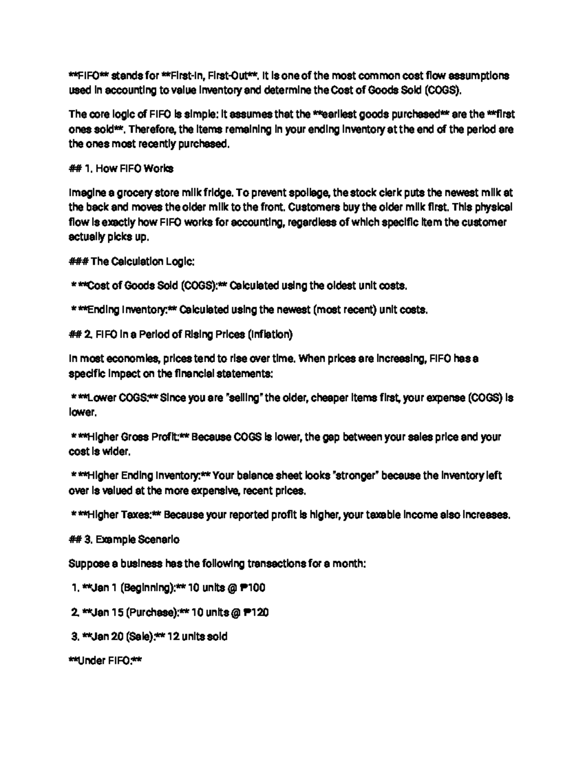 FIFO Cost Flow Assumption Explained: Inventory Valuation & COGS - Studocu