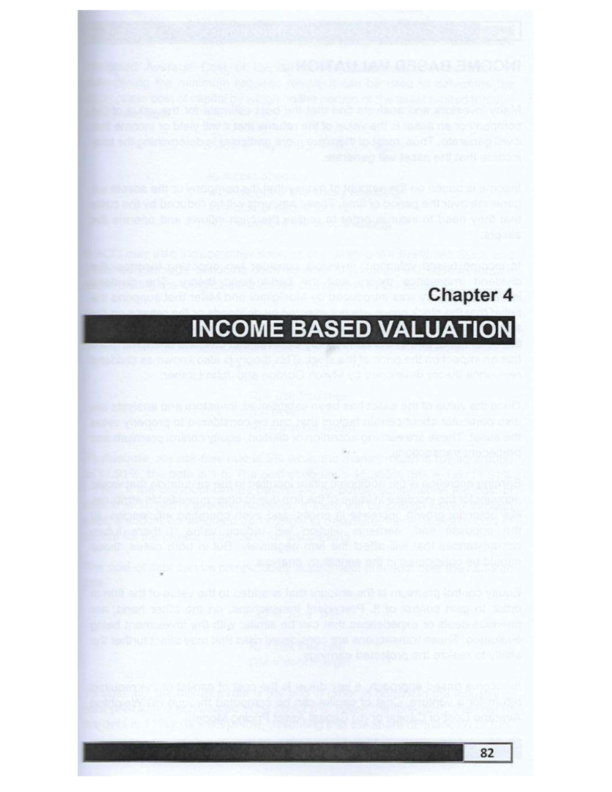 Chapter 4: Income Based Valuation Concepts and Methodologies - Studocu