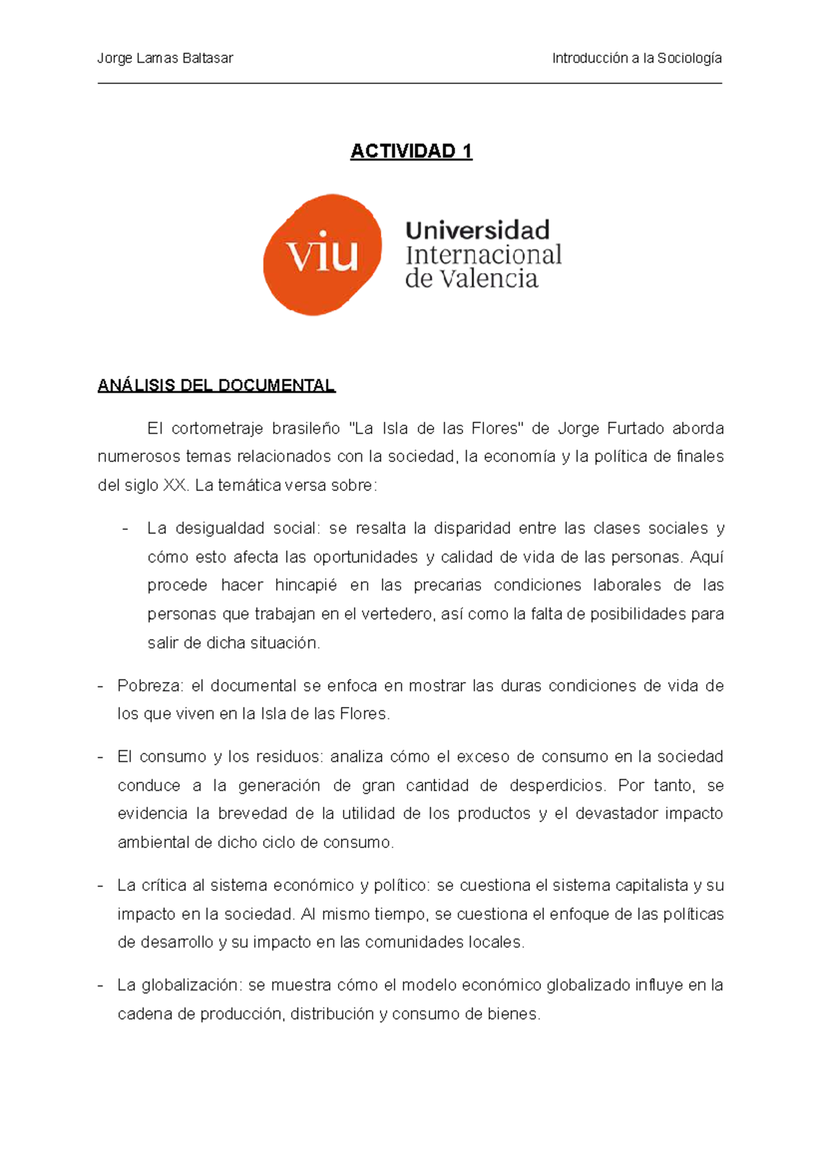 Actividad 1: Análisis del Documental "Isla de las Flores ...