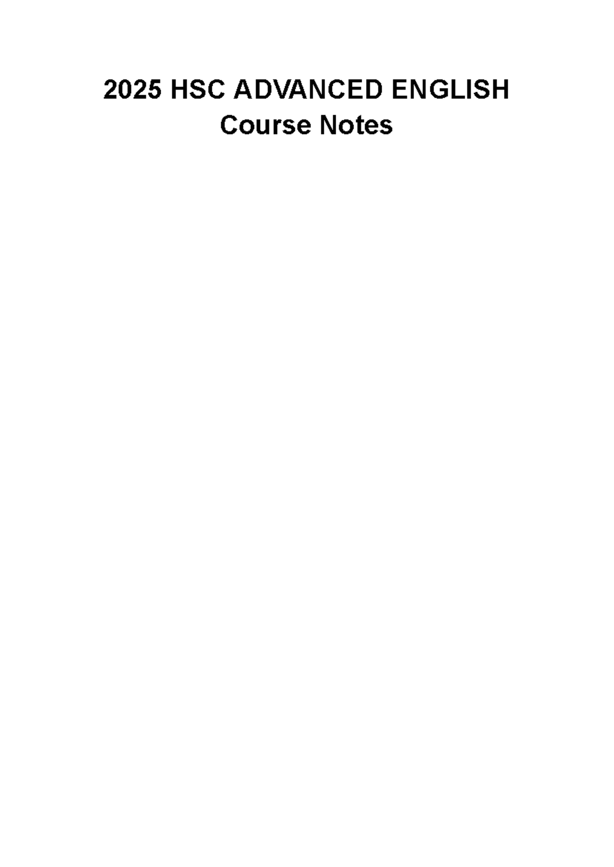 2025 HSC ADVANCED ENGLISH Exam Prep: Quotes & Notes for Paper 1 - Studocu