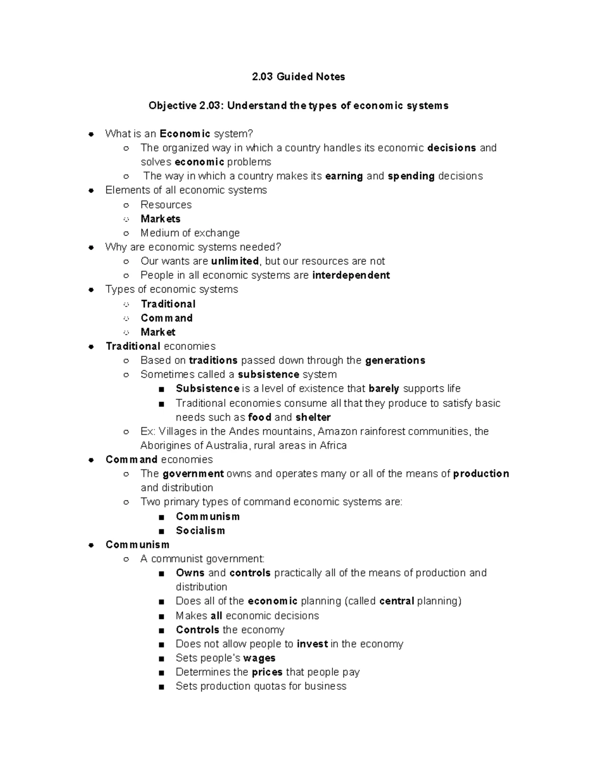 3.01 Guided Notes - Understanding Business Activities - Studocu