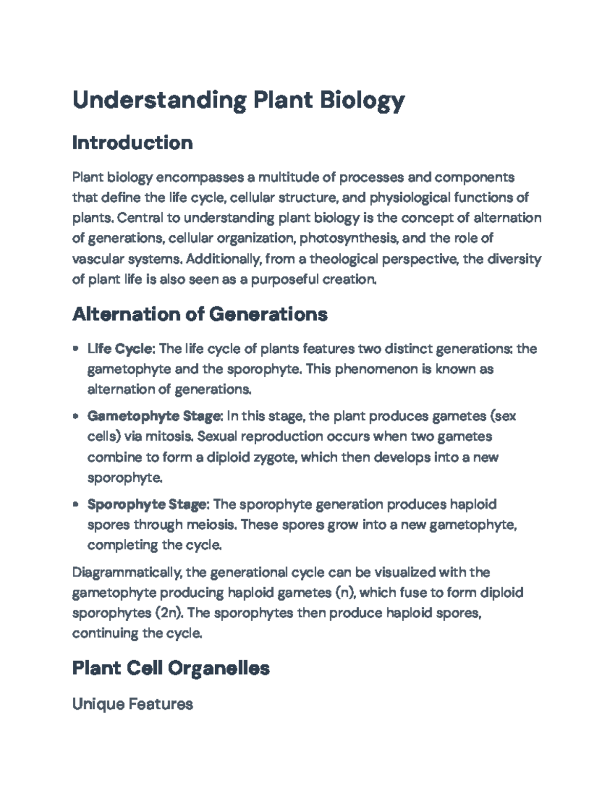 Understanding Plant Biology: Life Cycles, Structure & Vascular Systems ...
