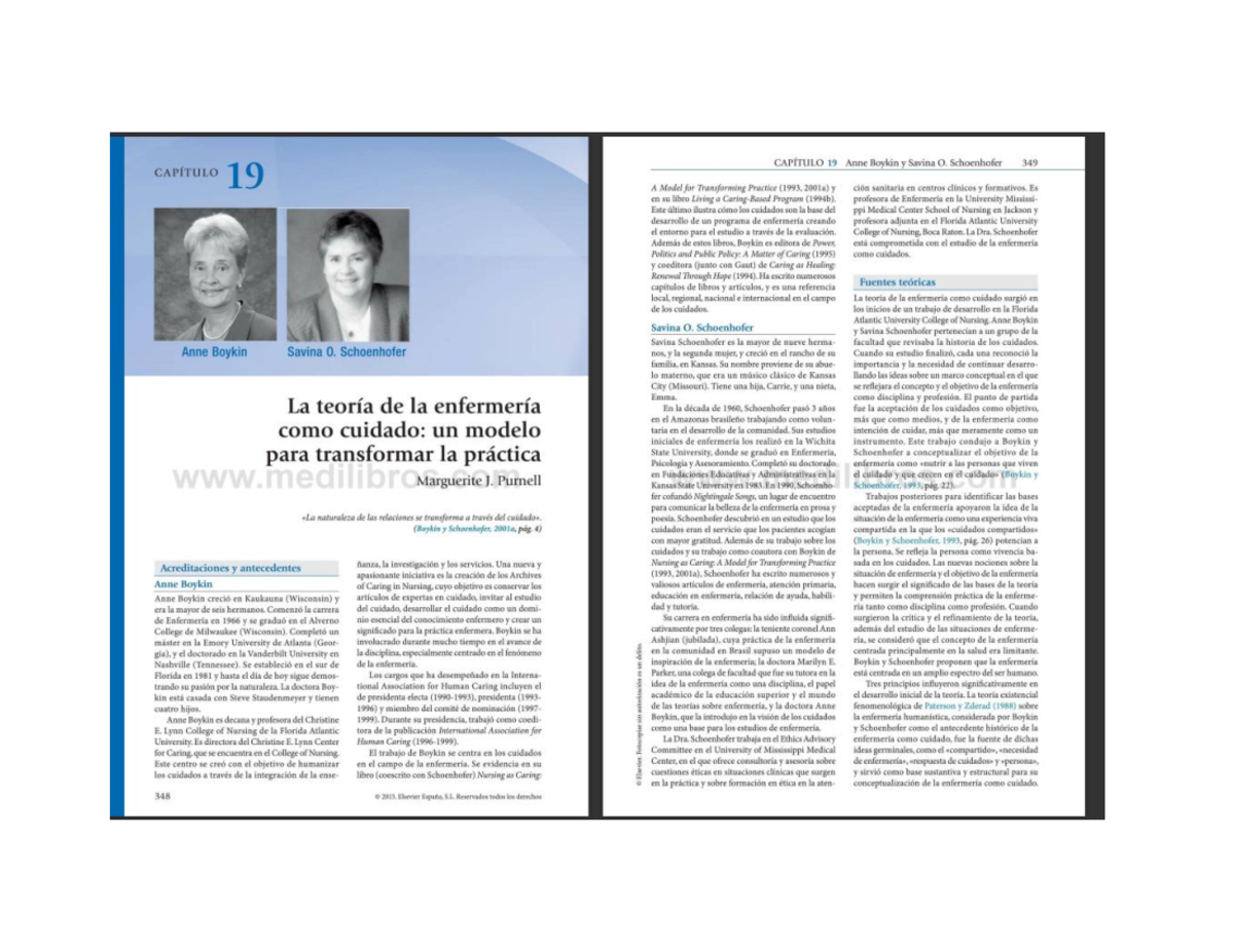 Teoría de la Enfermería como Cuidado: Conceptos de Boykin y Schoenhofer ...