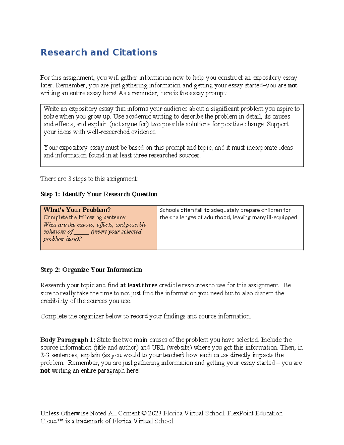 03 04 Research Strategies for Expository Essay Preparation - Studocu