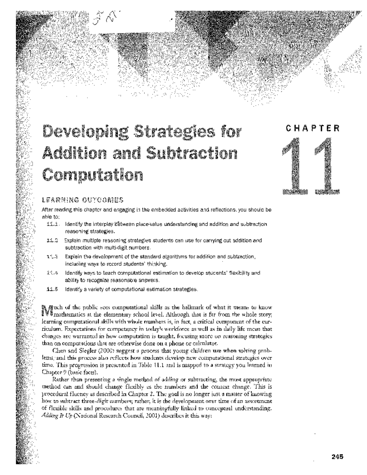 Developing Flexible Strategies for Addition and Subtraction (EDU 101 ...