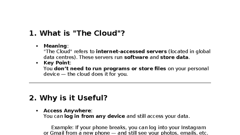 CLOUD COMPUTING 101: Key Concepts & Advantages - UNIT1 Theory - Studocu