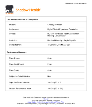 NU611 Unit 7 DT SOAP Note - Carla Hawkins week 7 discussion Professor T ...