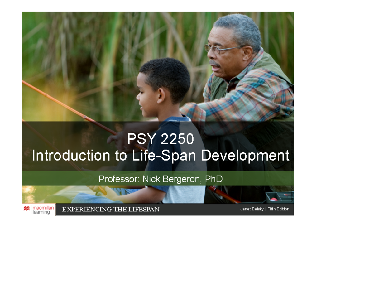 PSY 2250 Lecture Slides: Ch 01 Introduction to Life-Span Dev. - Studocu