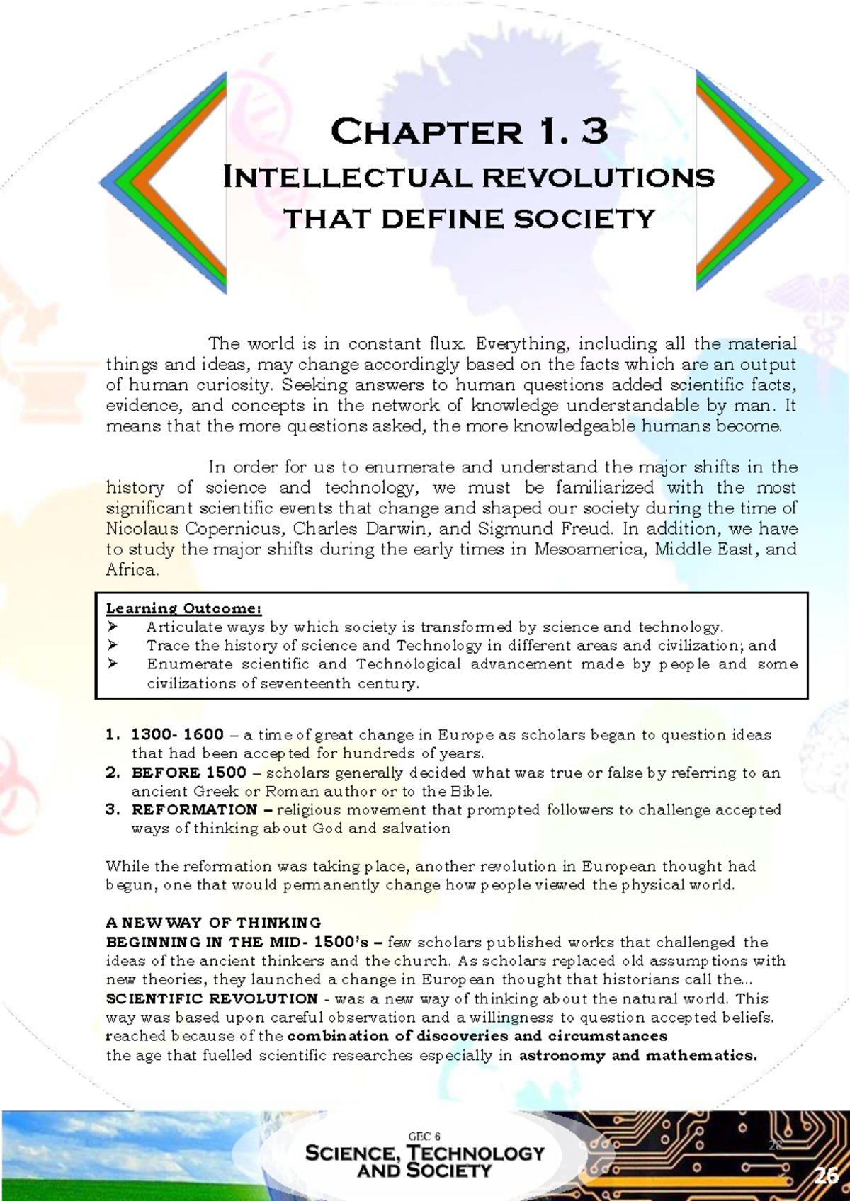 Chapter 1: Intellectual Revolutions Shaping Society (Module A) - Studocu