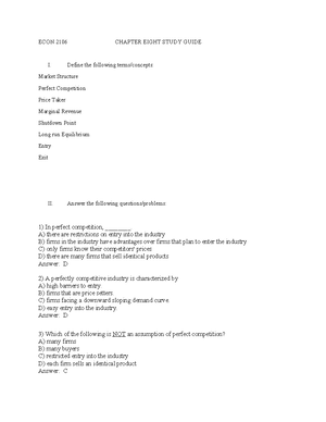 Economics Notes: Demand, Supply, and Market Structures (ECO 101 ...